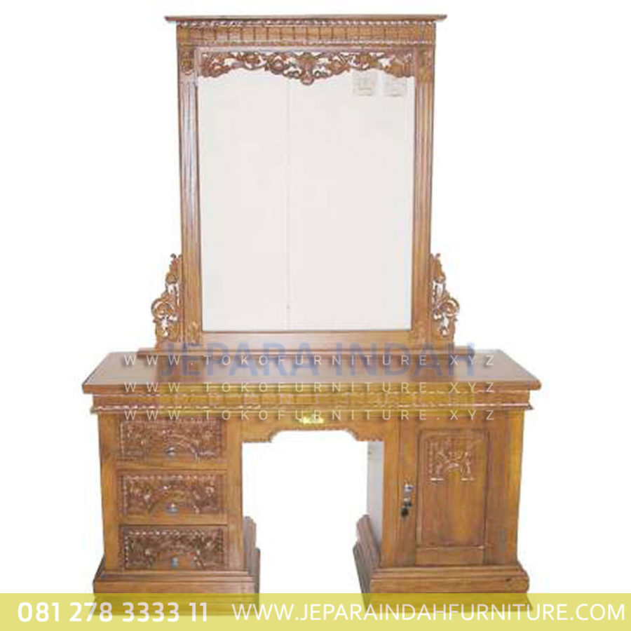 Meja Rias Majapahit Ukiran Kayu Jati Jepara | Jepara Indah Furniture