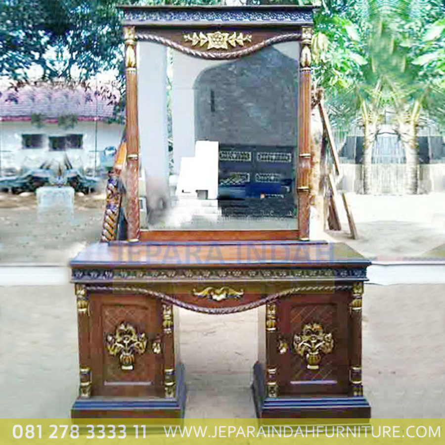 Meja Rias Gebyok Jati Ukiran Klasik Mewah By Jepara Indah Furniture