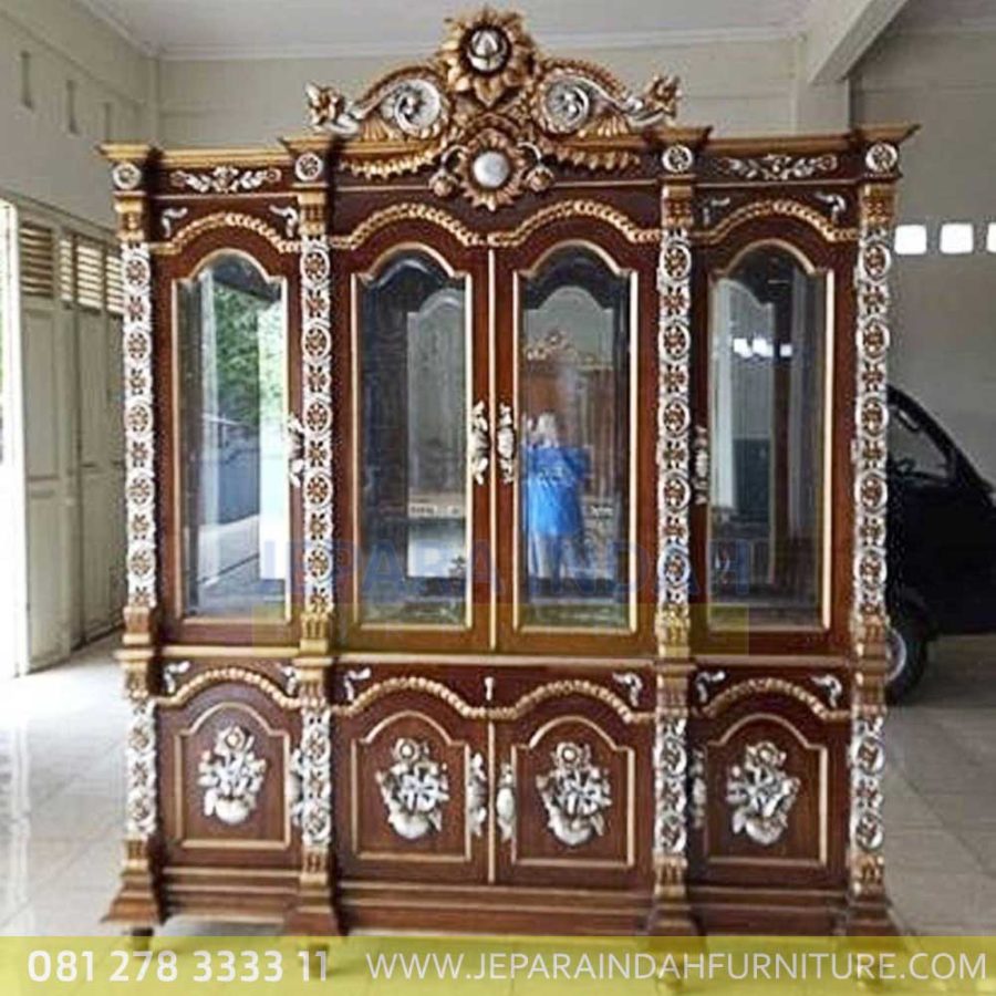 Lemari Hias Pajangan Antik Kayu Jati | Jepara Indah Furniture