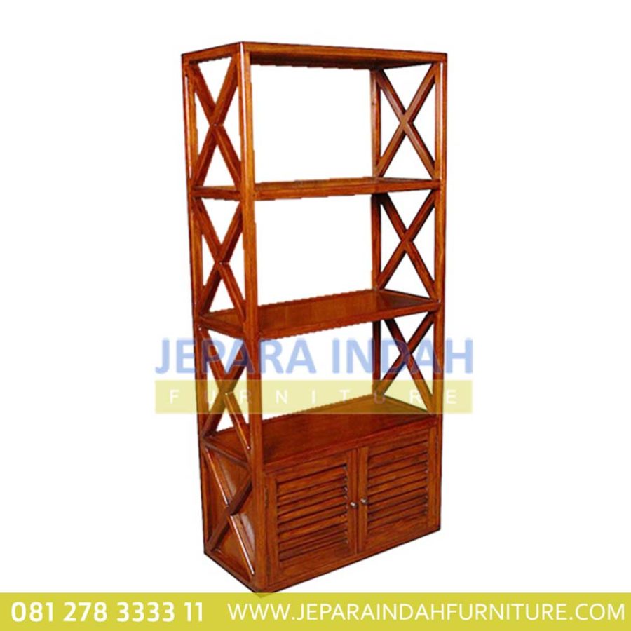 Rak Hias Jati Side Cross | Jepara Indah Furniture
